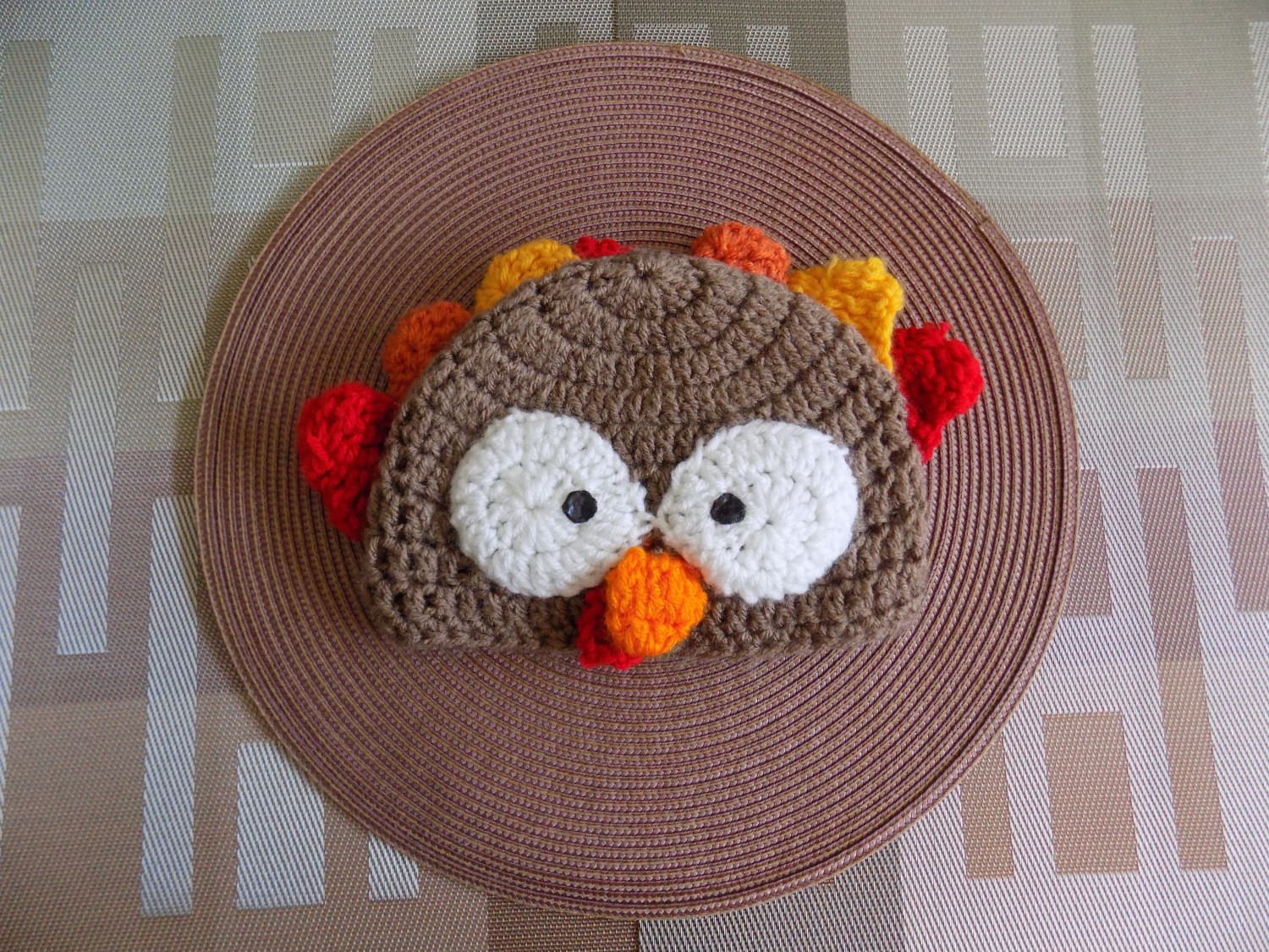 Big Eyed Turkey Beanie – Gracefully Made Crochet